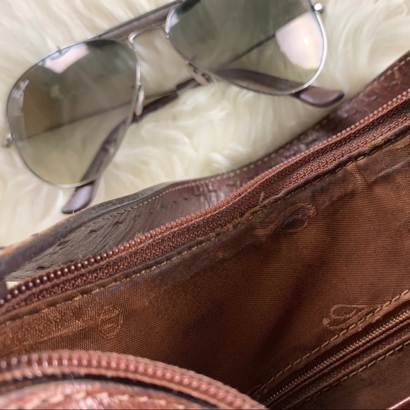 Fossil | Bags | Fossil Cognac Leather Shoulderbaghandbag | Poshmark